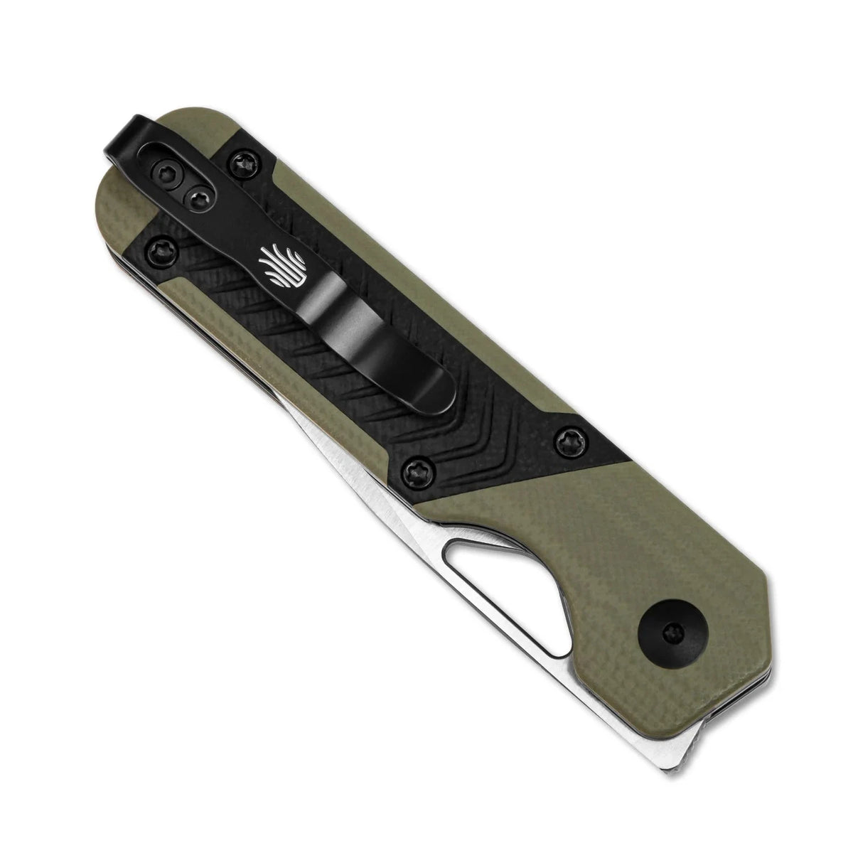 Kizer Mini Militaw V3634SA6 – 2.82" Nitro-V Blade, Green/Black G-10 Handle | Blade City