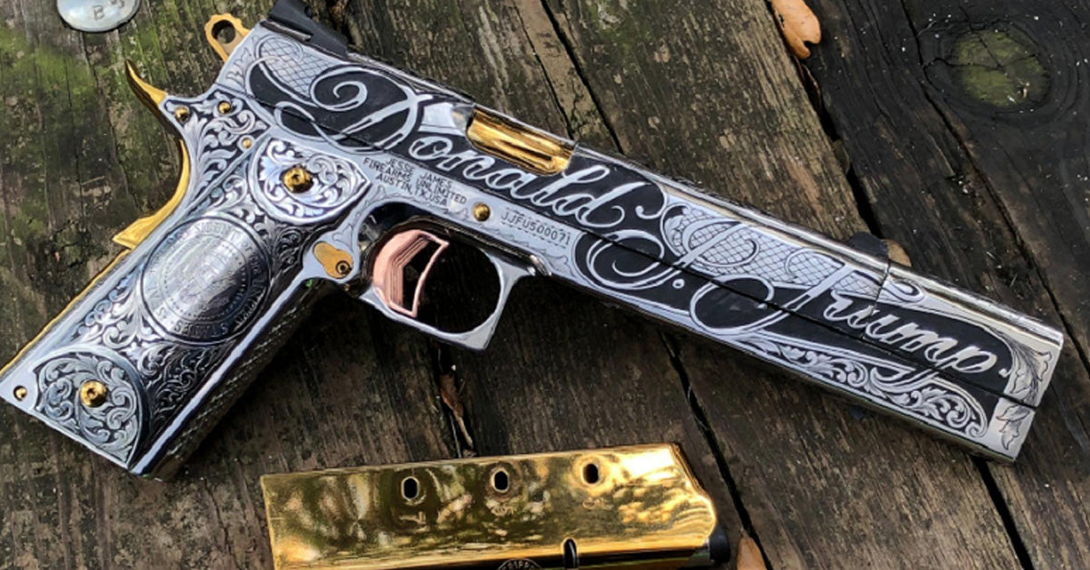 Custom Donald Trump 1911 built by Jesse James | Blade City