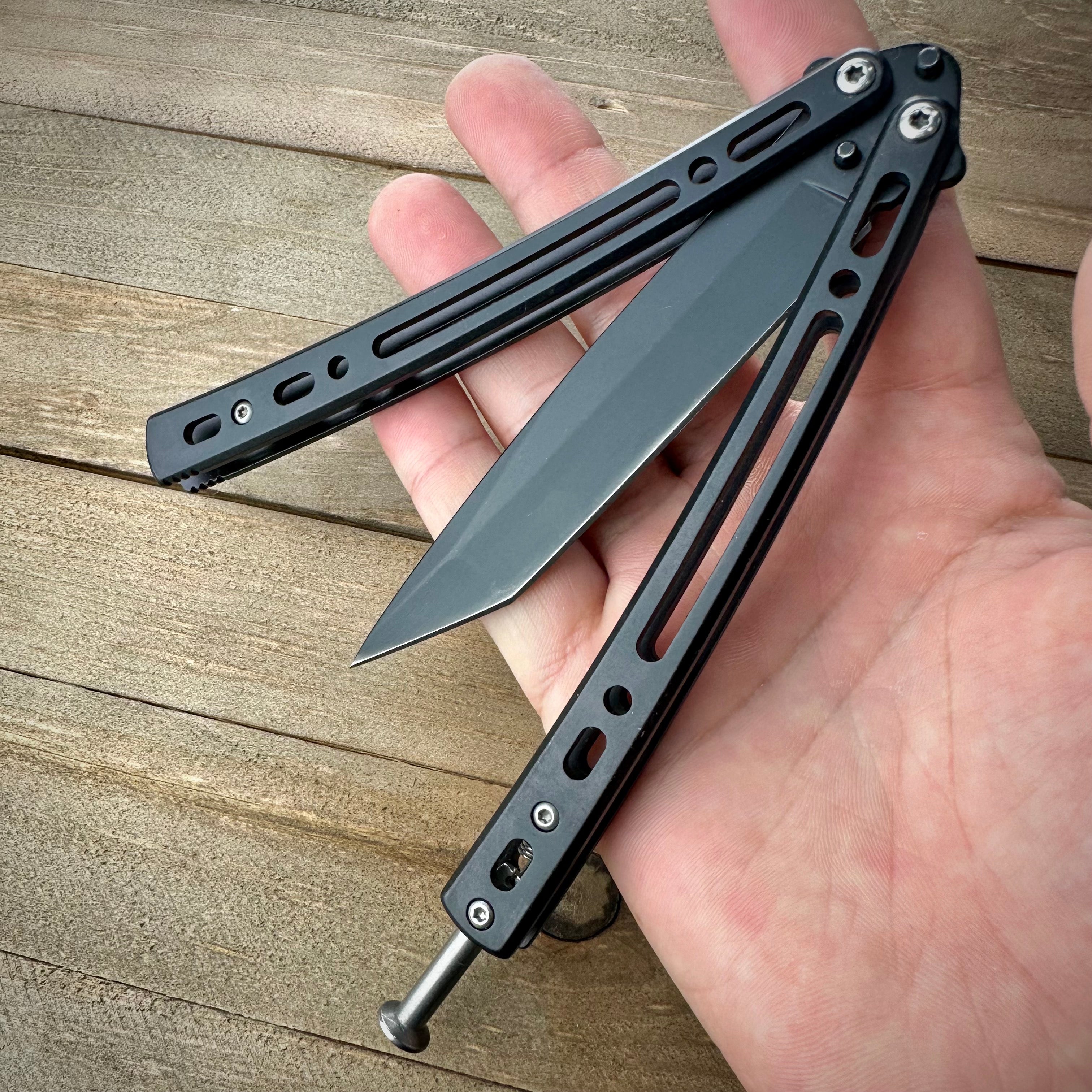 9" Carnivore Curved Tanto Butterfly Balisong Knife | Blade City