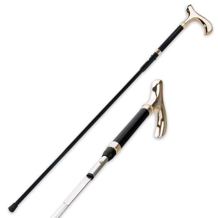 Black and Gold Gent Sword Cane | Blade City
