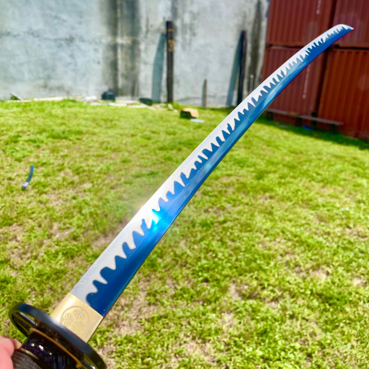 Blue Rip Tide Katana with 65Mn Spring Steel | Blade City