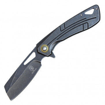 Compact Cleaver Folding Knife - 7.75” with Framelock & Pocket Clip ...