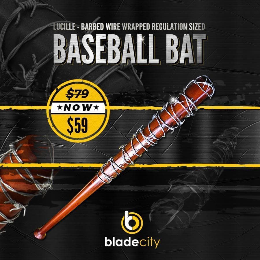 Lucille - Barbed Wire Wrapped Baseball Bat | Blade City