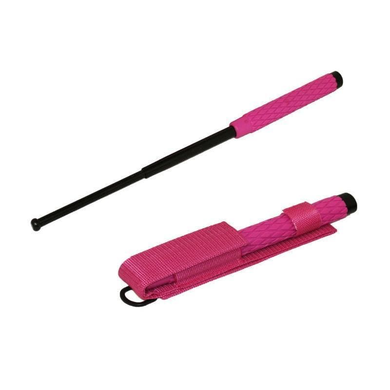 Pink 16" Solid Steel Baton w Sheath | Blade City