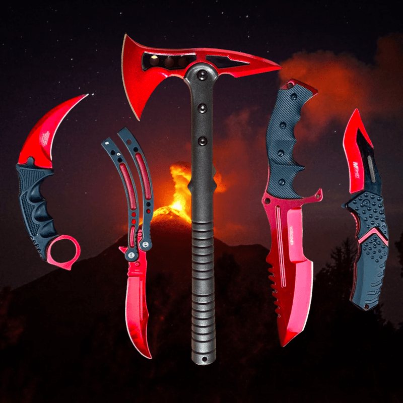Red Magma 5-Piece Knife Set | Blade City