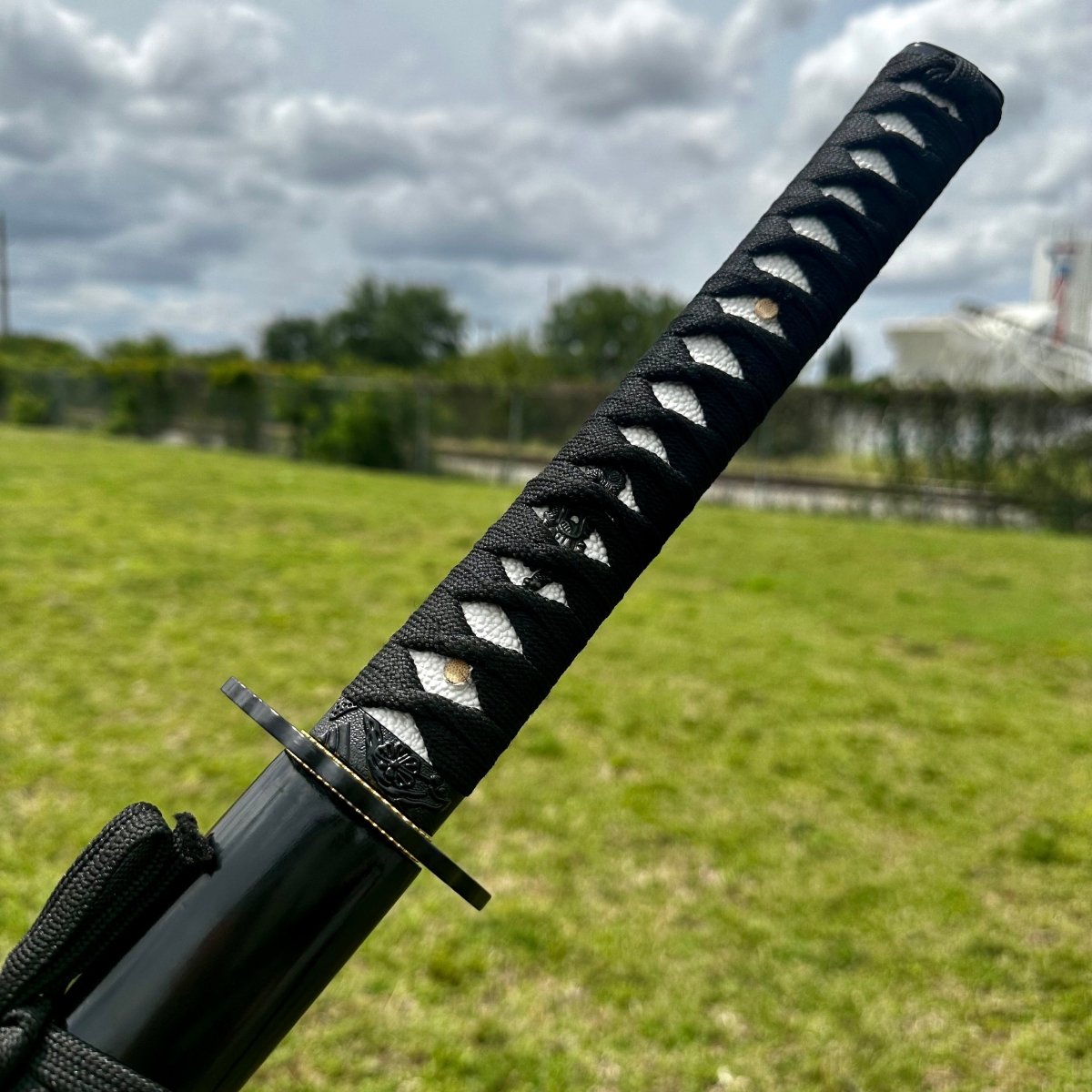 Fire Damascus Hand Forged Carbon Steel Katana | Blade City
