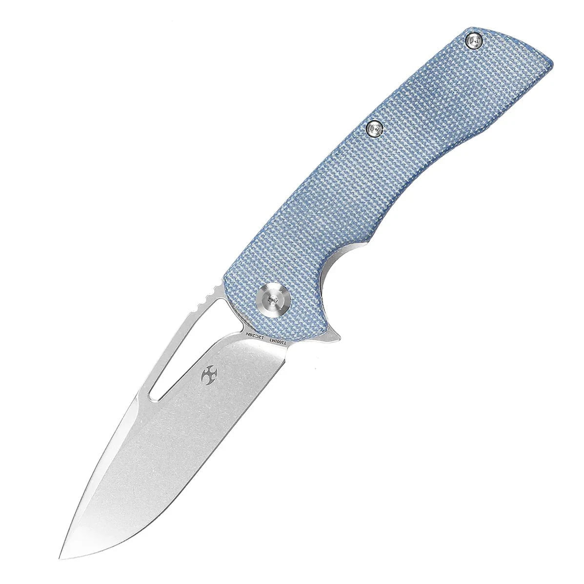Kansept Kryo T1001M3 – 3.58" 12C28N Drop Point Blade, Blue Micarta ...