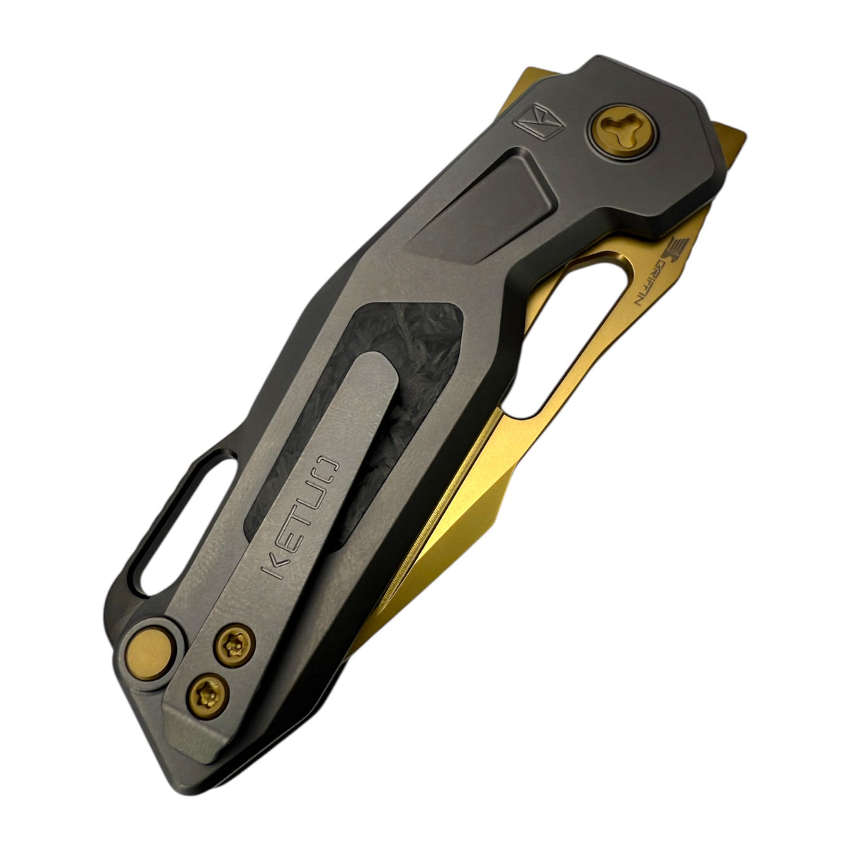 Ketuo Mini Griffin – Blade City Exclusive | Gold M390 Blade, DLC Body