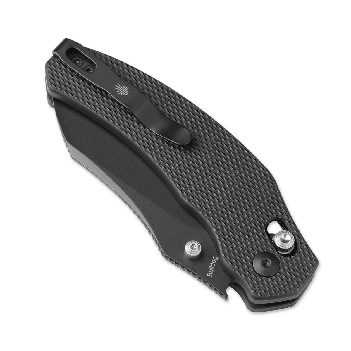 Kizer Vanguard Bulldog Folding Knife – Nitro-V Blade & Black Aluminum ...