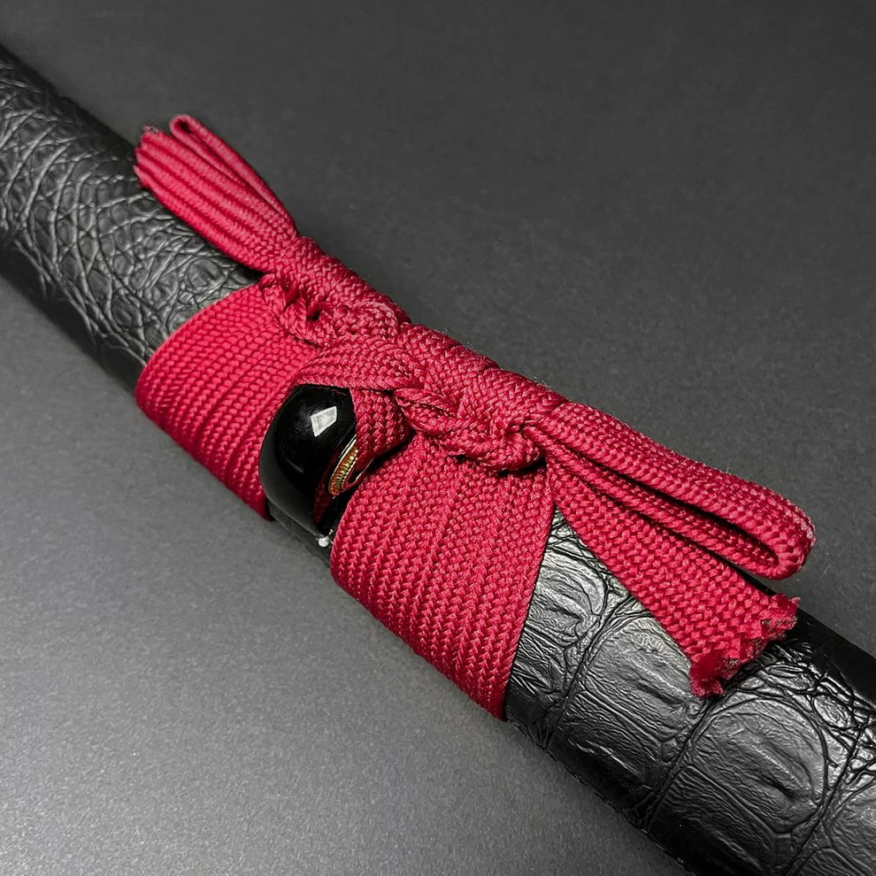 Reptile Skin Hand Forged Samurai Sword w/ Musha stand | Blade City