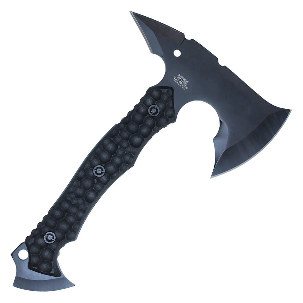 Skull Basher Axe - 9.75” Tactical Axe with Gray ABS Handle | Blade City