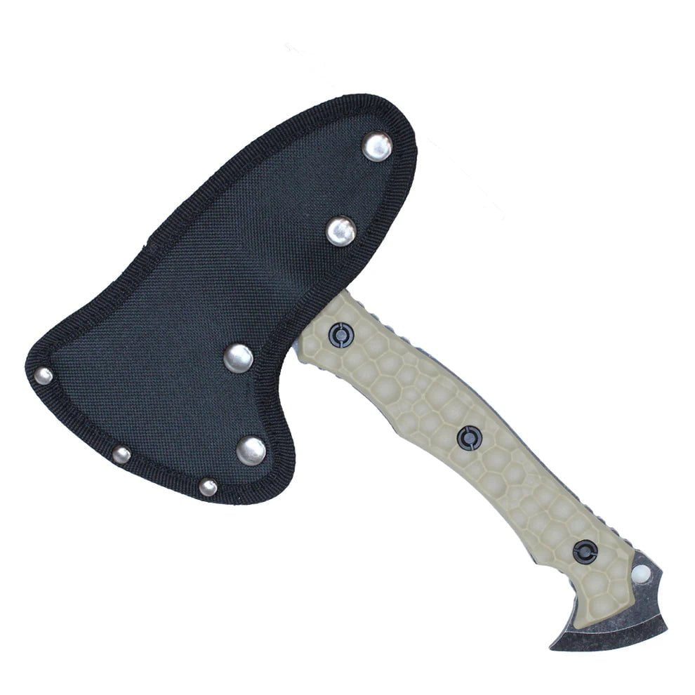 Skull Basher Axe - 9.75” Tactical Axe with Gray ABS Handle | Blade City
