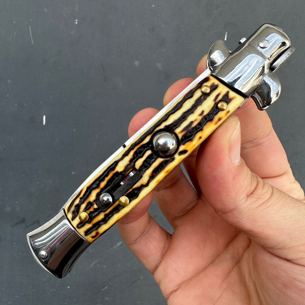 StealthCut Stag Automatic Italian Switchblade Stiletto | Blade City