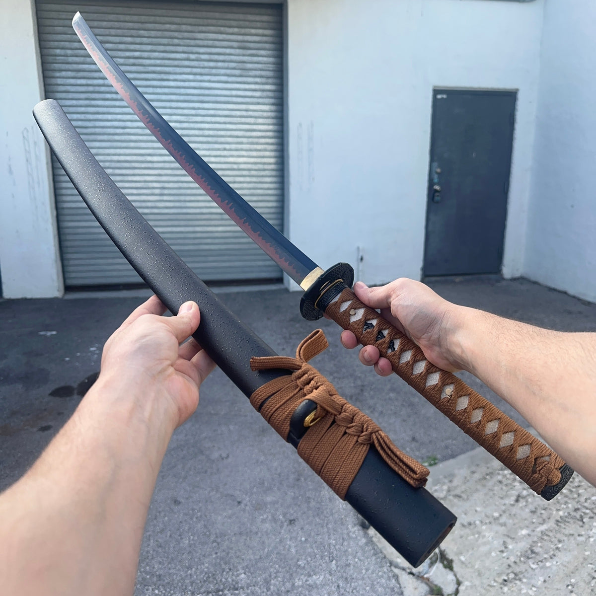 T10 Carbon Steel Bamboo Tsuba Samurai Katana Sword | Blade City