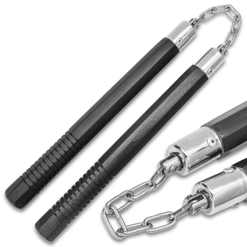 United Cutlery Black Wood Nunchaku | Blade City