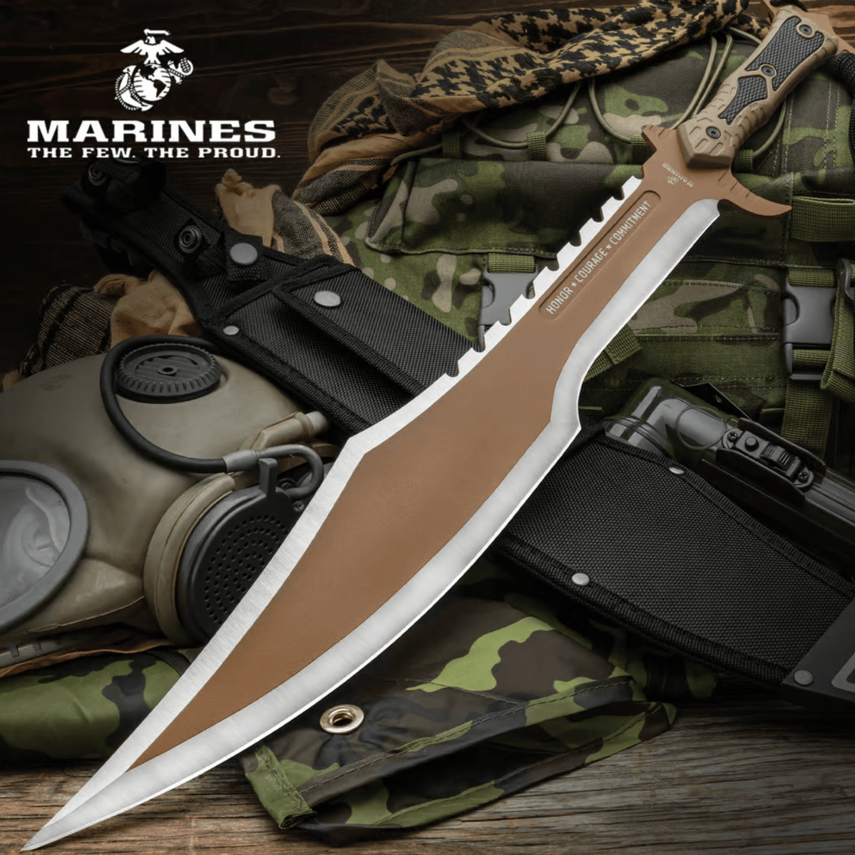 USMC Desert Ops 3 piece Knife Set | Blade City