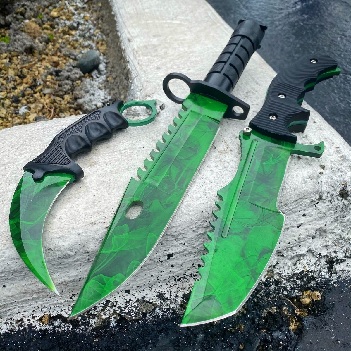 Video Game Green Gamma Knives | Blade City