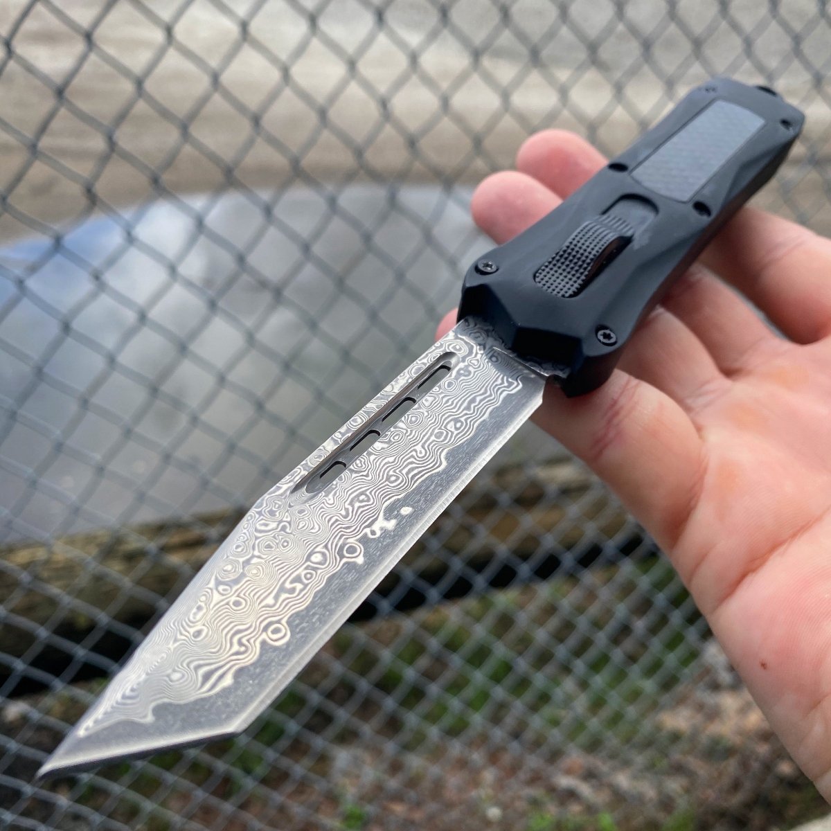 VIPER TEC ZEDD REAL DAMASCUS OTF - DUAL ACTION | Blade City